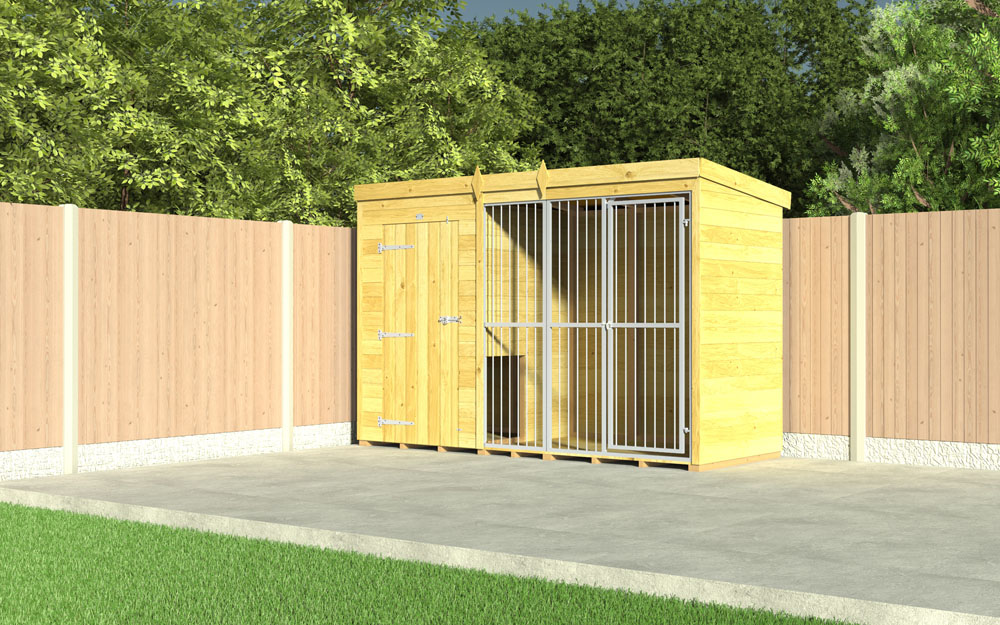 Petnap 8ft X 6ft Dog Kennel and Run Full Height with Bars - Petnap